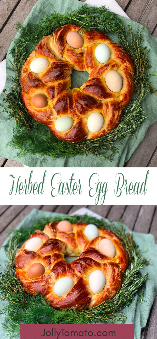 Herbed Easter Egg Bread - Jolly Tomato