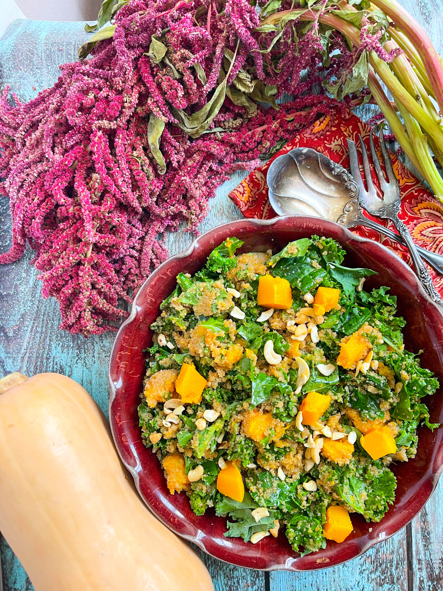 Fall Salad with Butternut Squash and Amaranth - Jolly Tomato