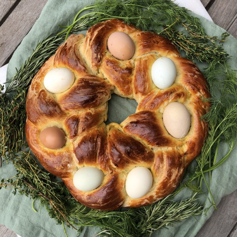 Herbed Easter Egg Bread - Jolly Tomato
