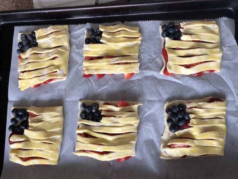 Patriotic Puff Pastry Flags Recipe - Jolly Tomato