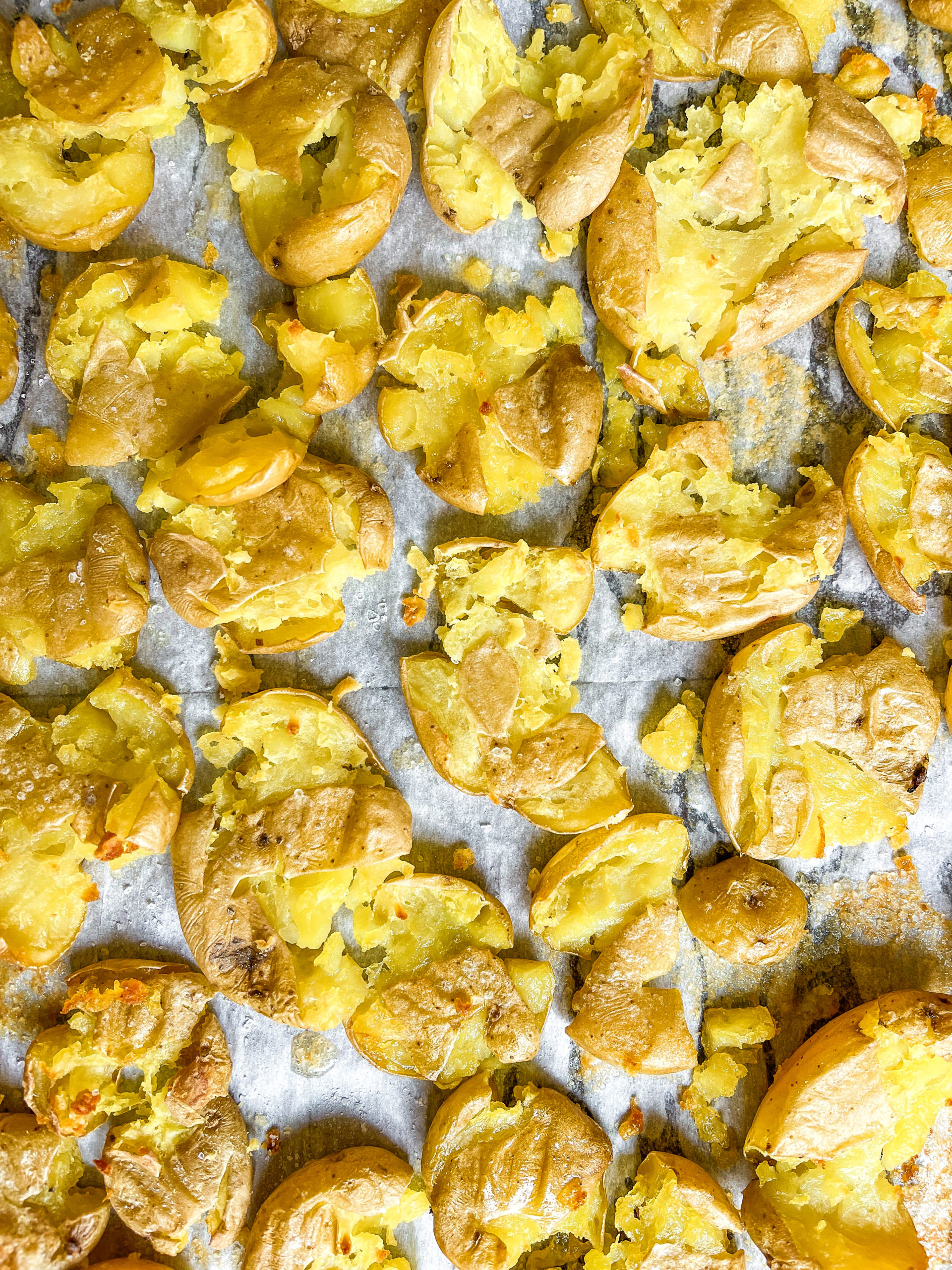 Crispy Smashed Peewee Potatoes - Jolly Tomato