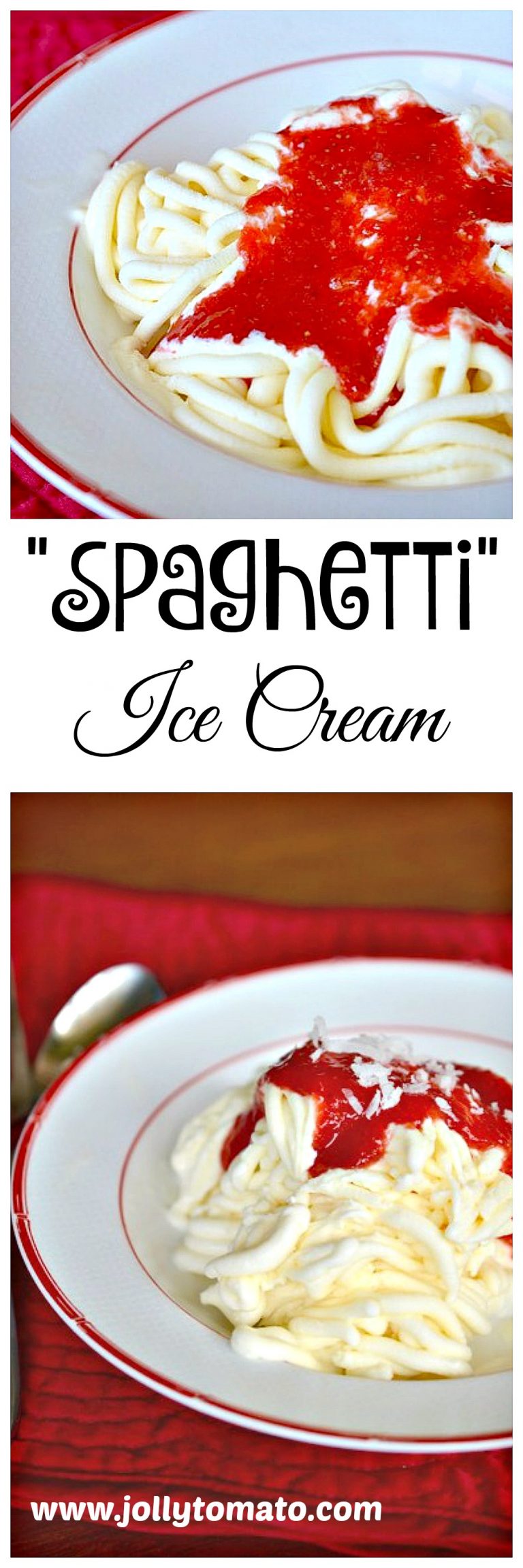 Spaghetti Ice Cream - Jolly Tomato