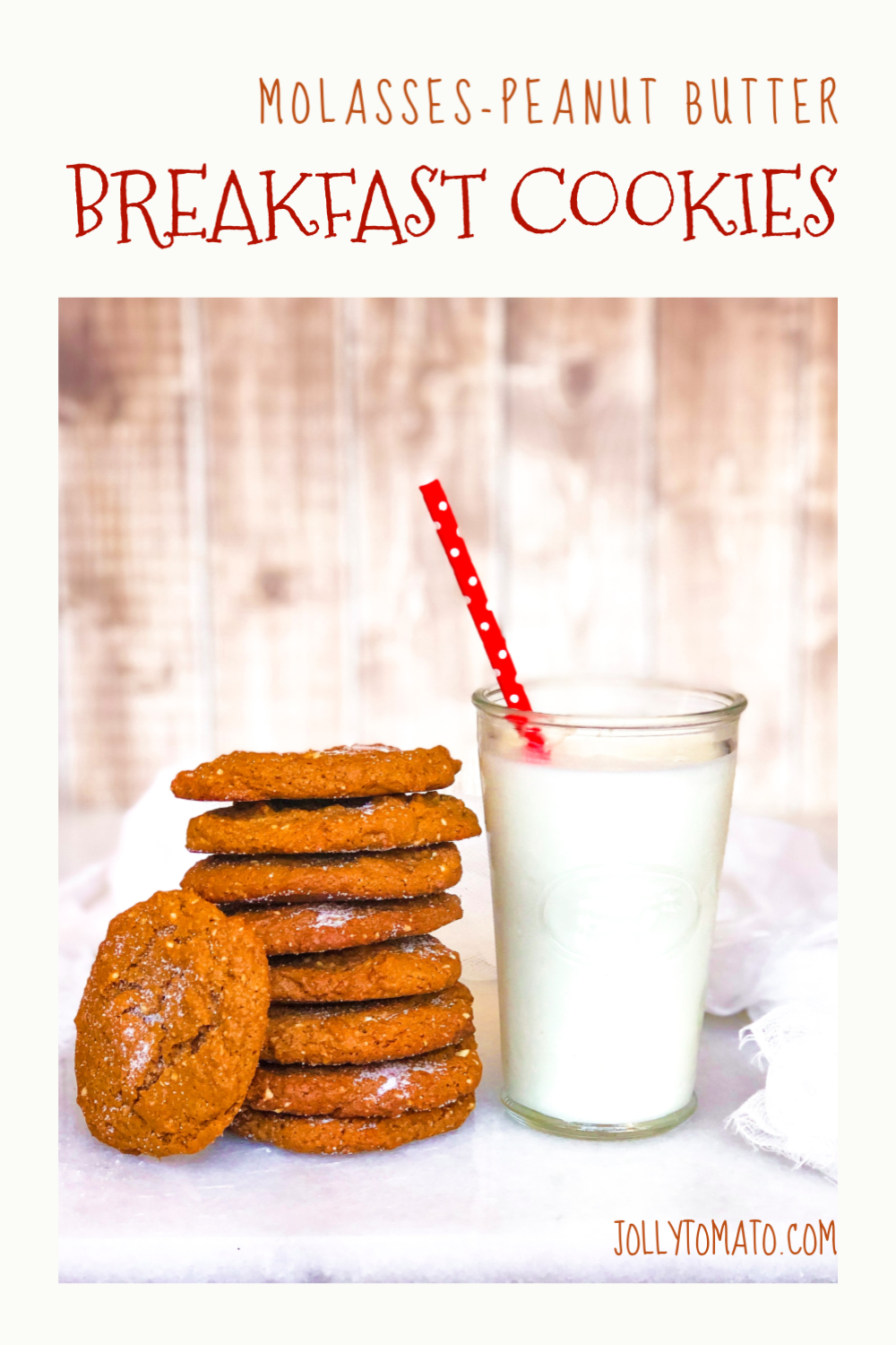 Molasses-Peanut Butter Breakfast Cookies - Jolly Tomato