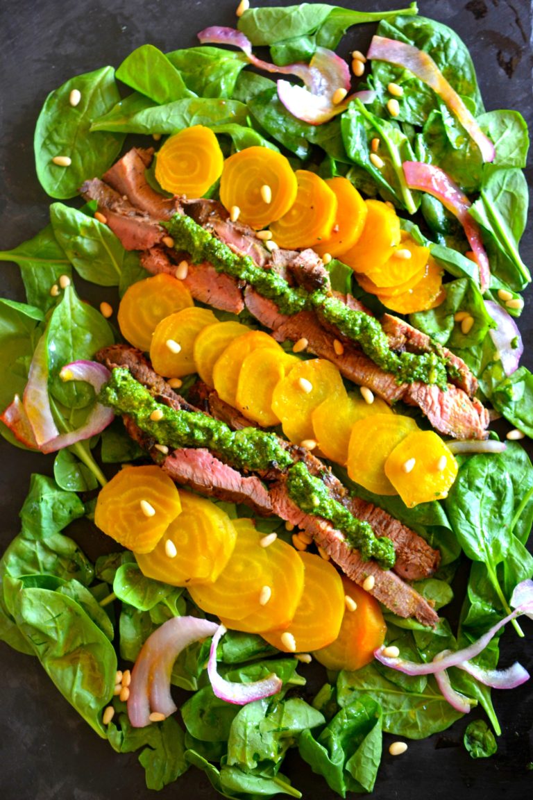 Golden Beet Skirt Steak Salad and October Unprocessed - Jolly Tomato