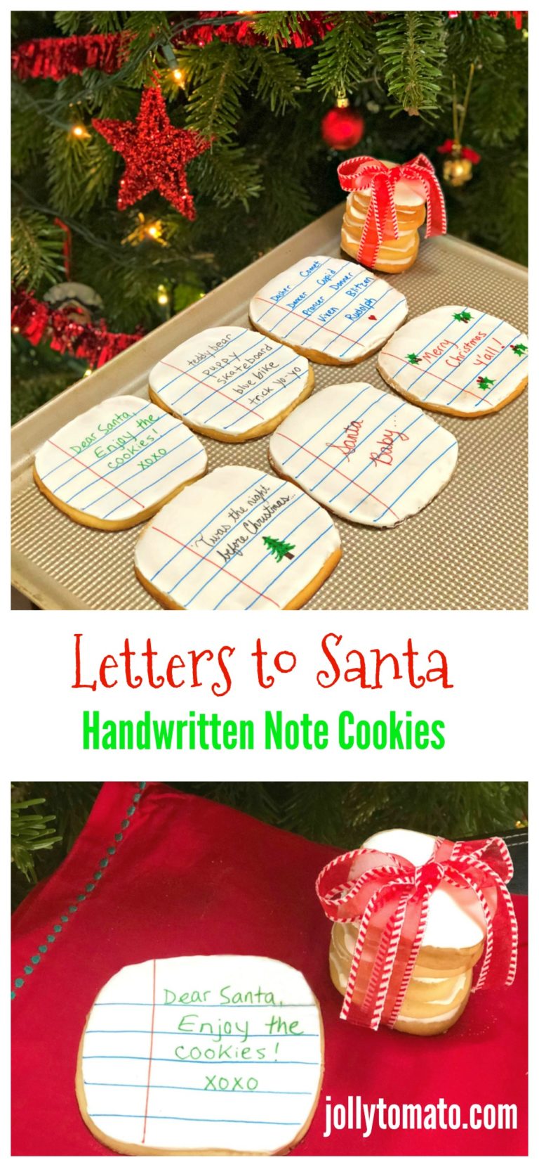 Letter to Santa Cookies - Jolly Tomato