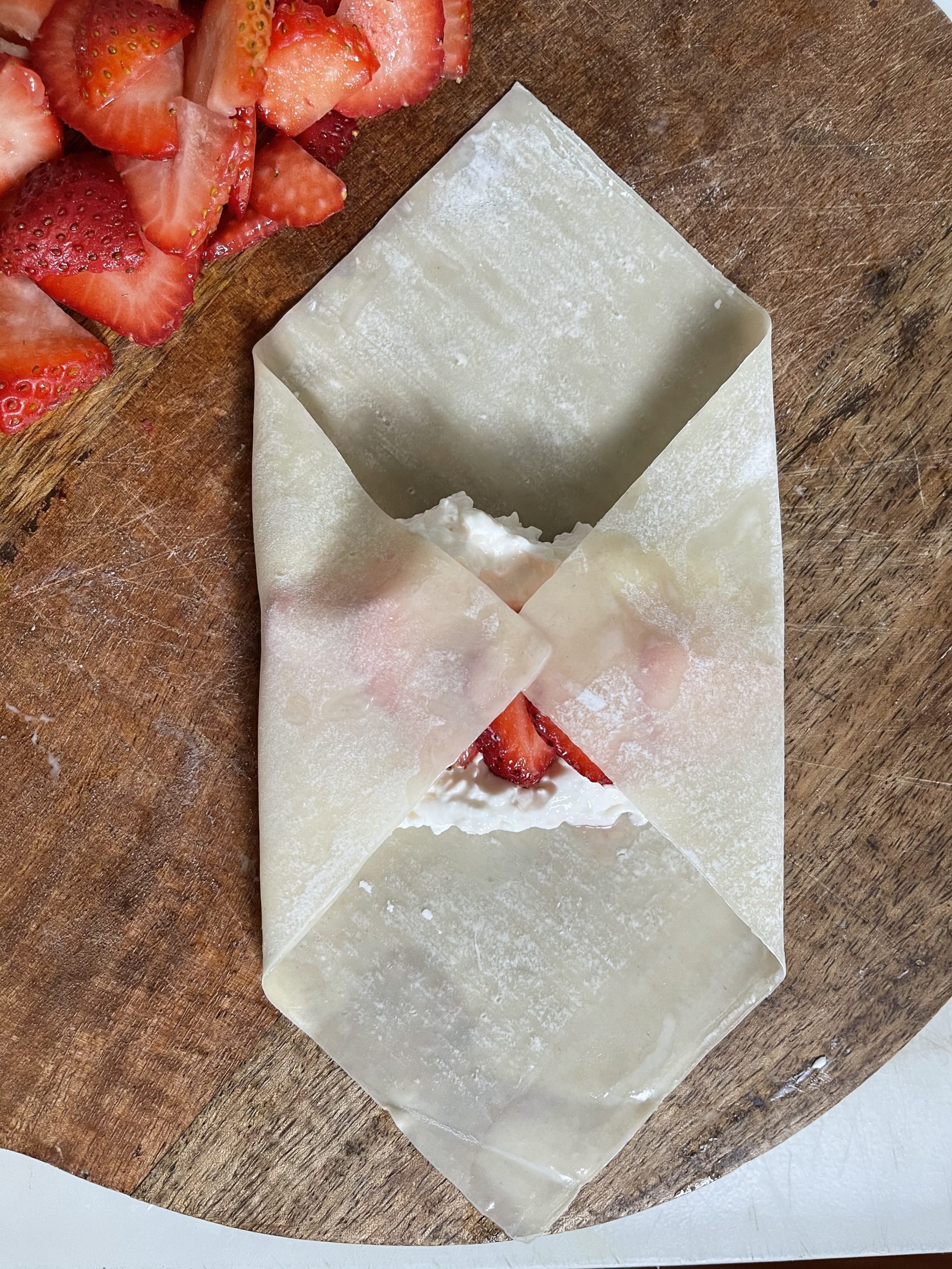 Strawberry ‘Love Letter’ Pastries With Egg Roll Wrapper ‘Envelopes ...